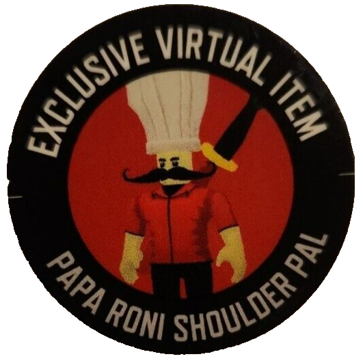 ROBLOX Papa Roni Shoulder Pal w/ Corrupt Papa & Charred Rolling Pin ...