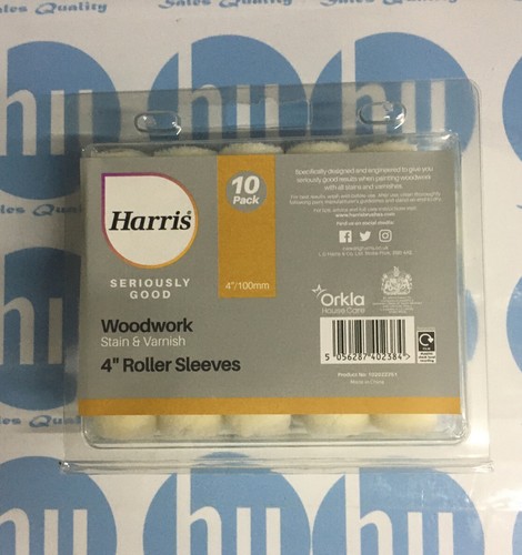 Harris Seriously Good Woodwork Stain & Varnish Sleeve 4" roller sleeves ...