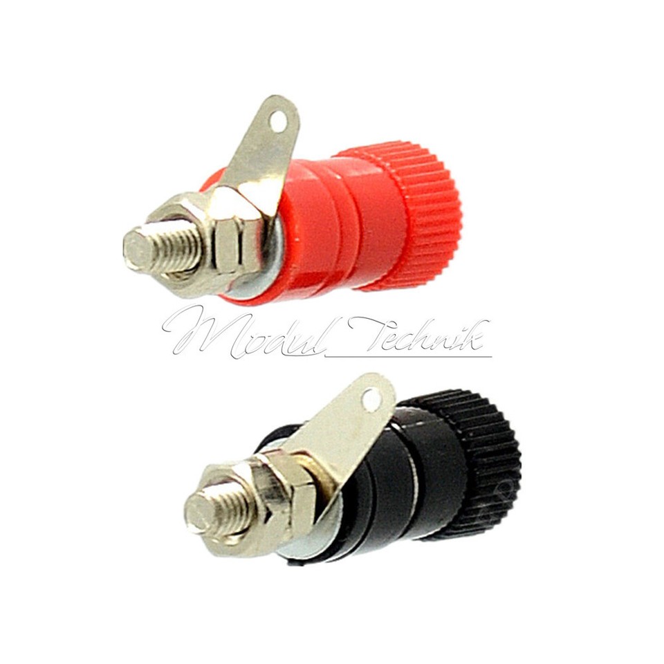 10PCS JS-910B 4mm Banana Jack Female Terminal Block Red And Black Each ...