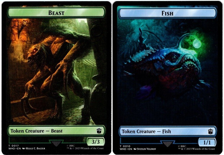 Beast \ Fish Token - Universe Beyond: Doctor Who - NM MTG | eBay