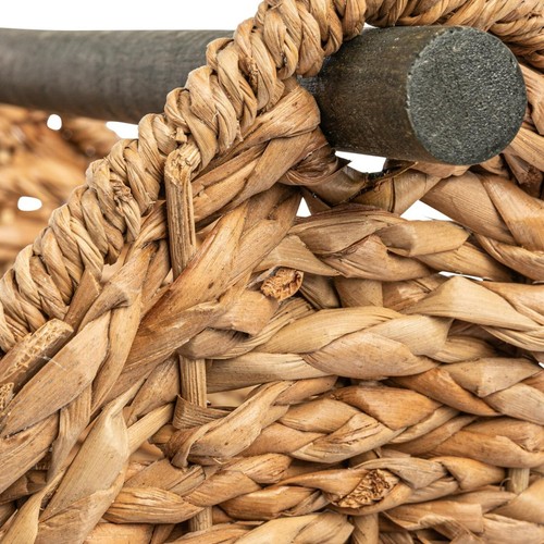 Braided Oval Toilet Paper Basket with Wood Bar, Modern, Decorative ...