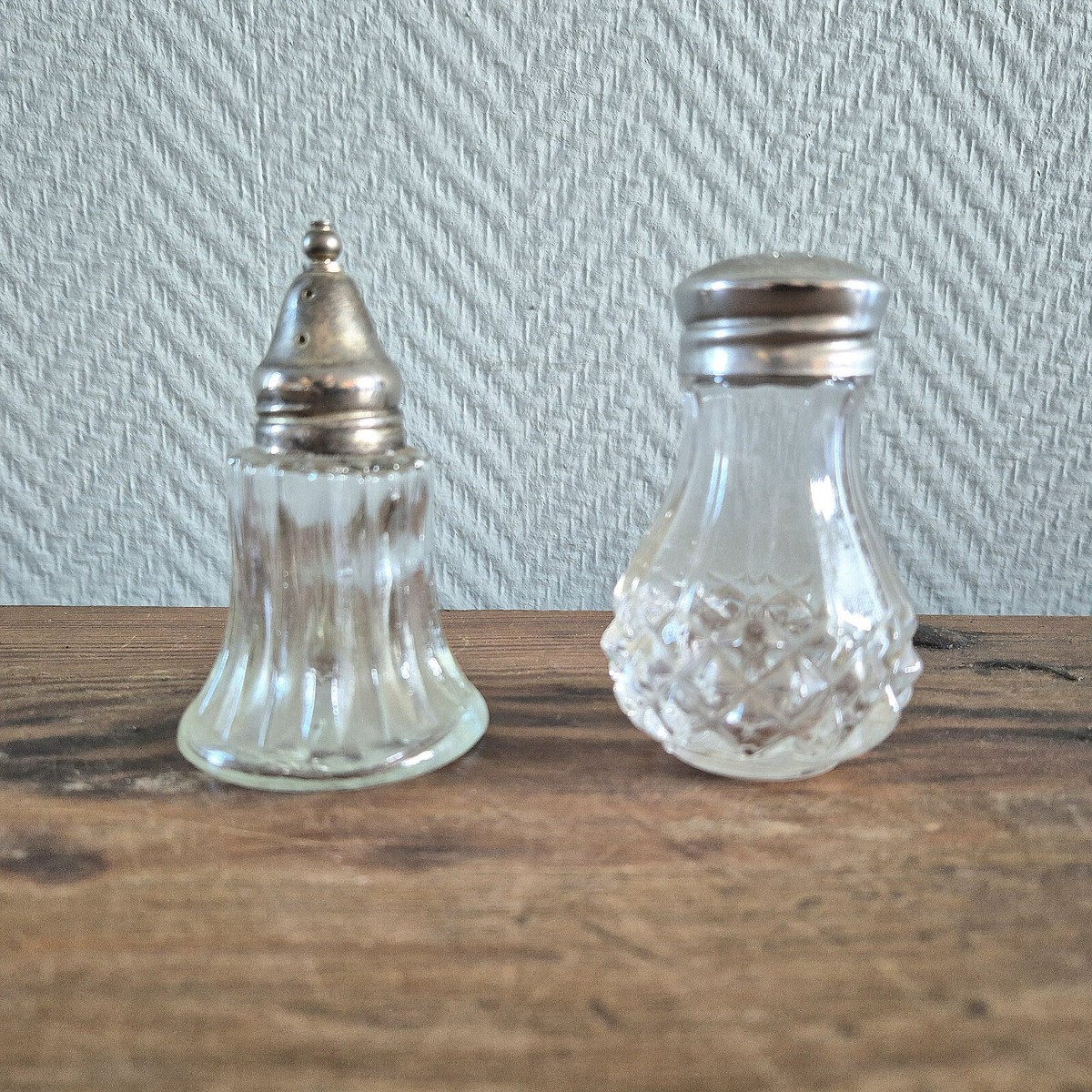 Vintage Clear Glass Salt Shakers