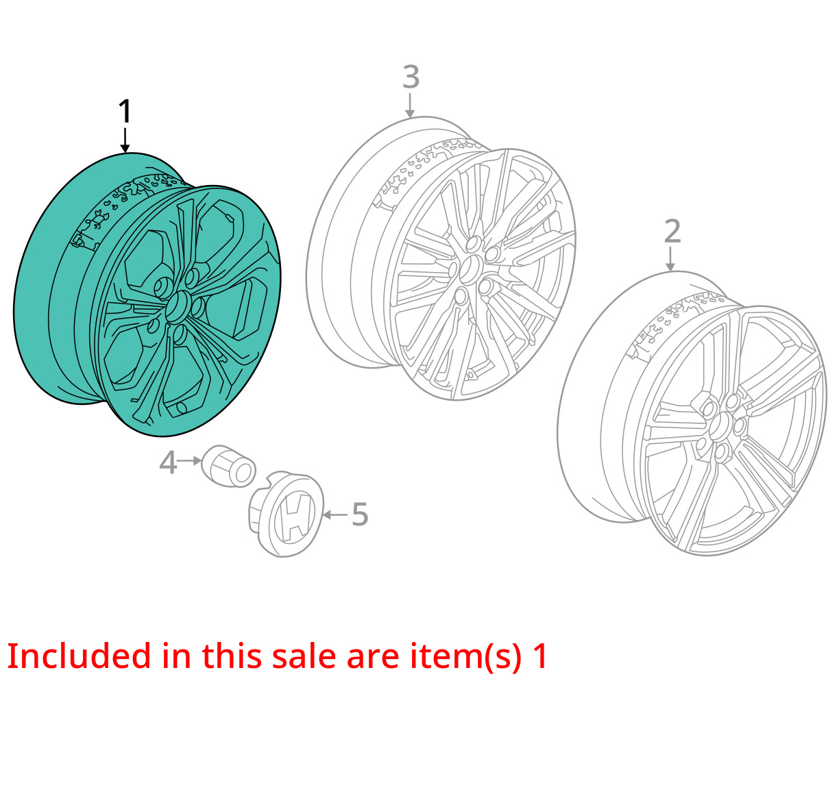 Factory OEM 17" Wheel Fits 2023-2024 HONDA ACCORD 4280030BAA0 | eBay