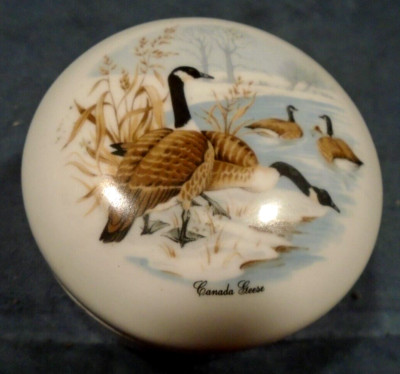 Canadian Geese Trinket Box with Lid The Beachcombers Genuine Bone China ...