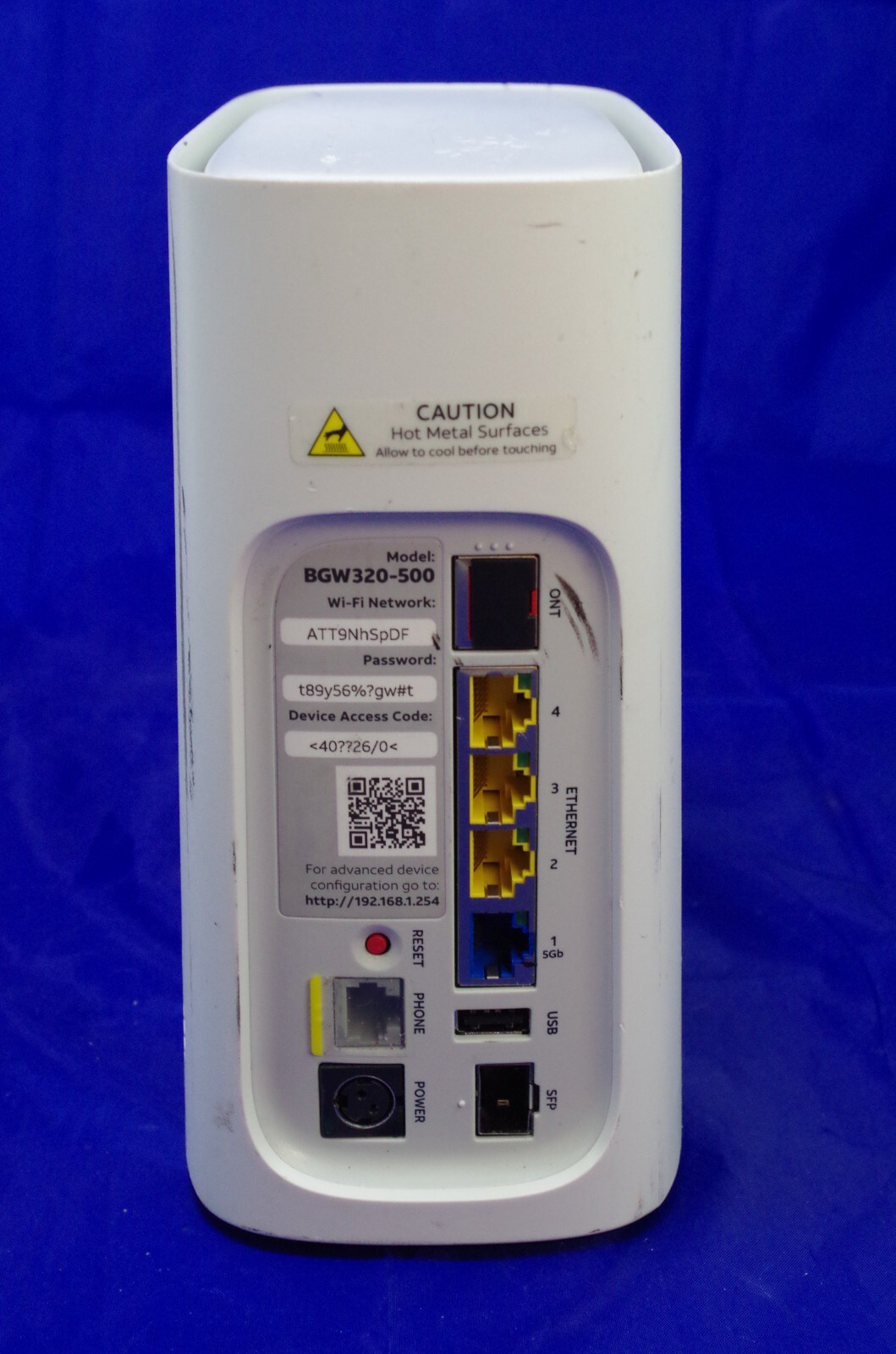 AT&T Broadband Gateway BGW320-505, WiFi Modem Router No Power Cord ...