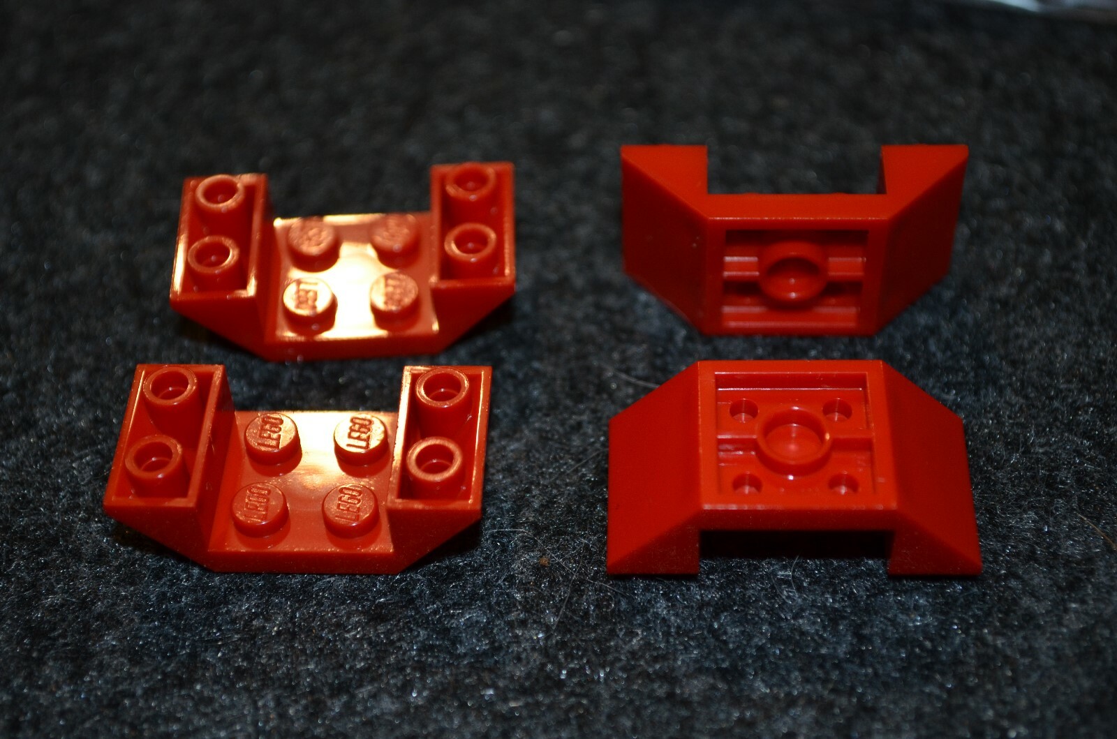 (4) 2x4 Red Double Inverted Slope / Hull Bricks ~ Lego ~ NEW ~ | eBay