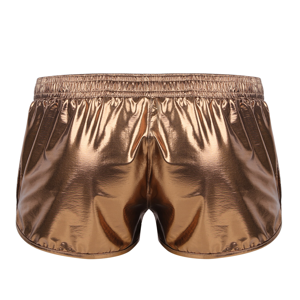Men Shiny Metallic Boxer Briefs Booty Shorts Low Rise Trunks Lounge ...