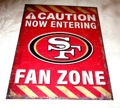 **SAN FRANCISCO 49ers FAN ZONE Poster-Style Distressed Metal Sign #4 ...