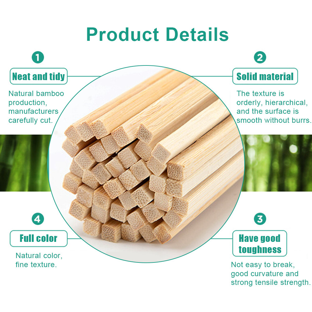 100pcs Woodcraft Art Model Making Wood Stick Carving Batons For DIY ...