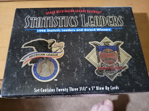 1996 Upper Deck Statistics Leaders 23 Card Set. 3 1/2 × 5 Inch Blow Up ...
