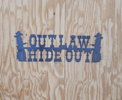 Metal Outlaw Hideout with Cowboys/Ranch/Mancave/Western/Cabin/home ...