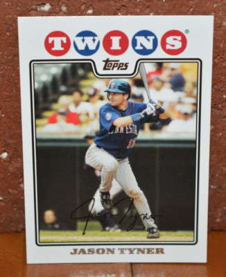 GREAT LOOKING VINTAGE STYLE BASEBALL CARD 2008 TOPPS TWINS JASON TYNER ...