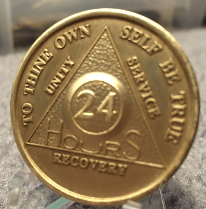 Serenity Prayer Medallion AA Alcoholics Anonymous Bronze Chip Coin ...
