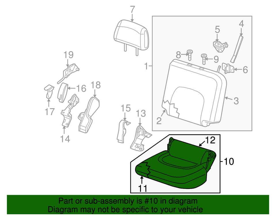 Genuine Nissan Cushion Assembly 88350-EA501 | eBay