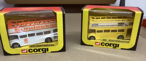 Two Vintage Corgi boxed buses 469 Routemaster and 478 Suntrekker | eBay