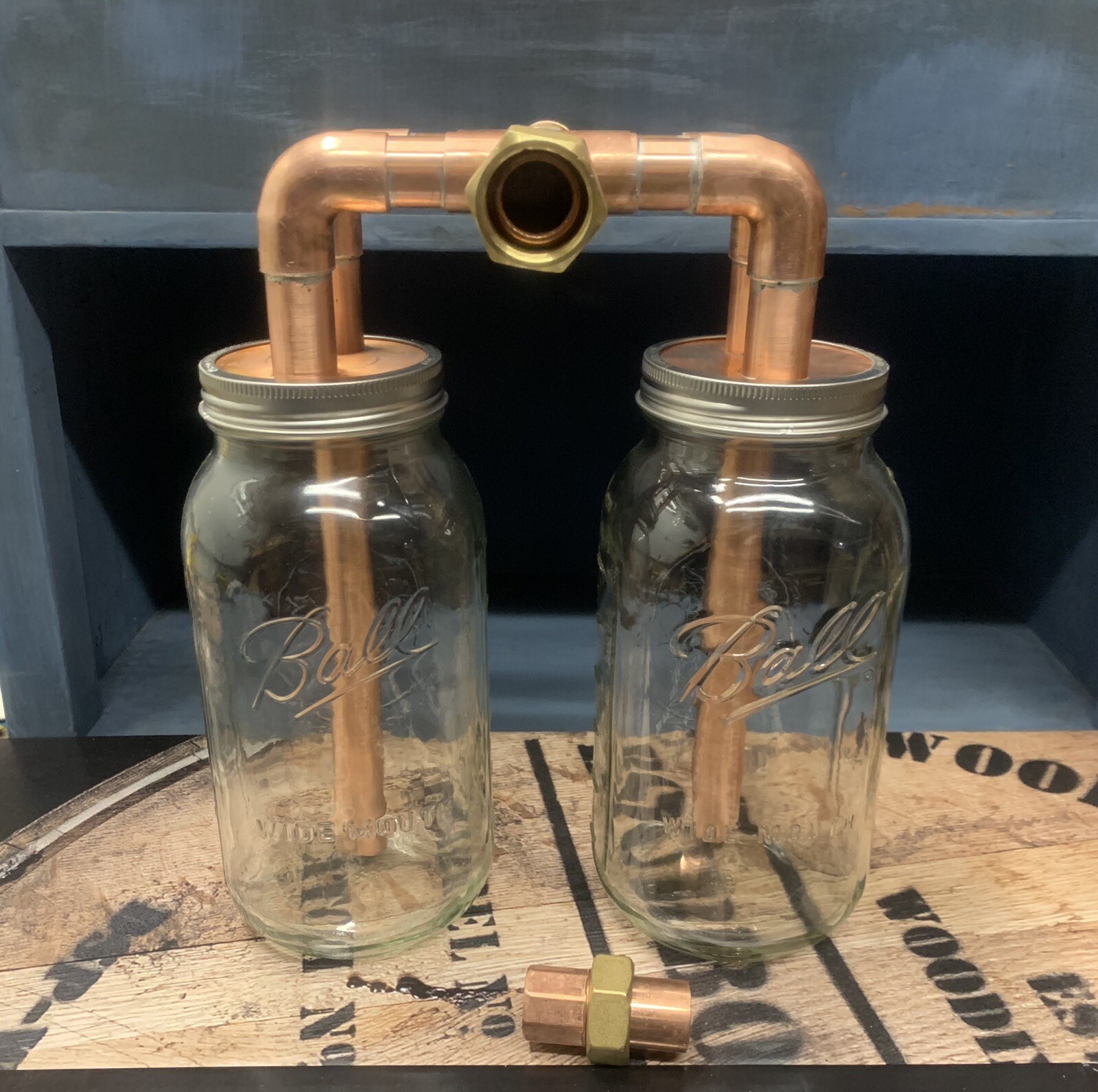Double 3/4” Mason Jar Thumper for Wide Mouth Half Gallon Mason Jars | eBay