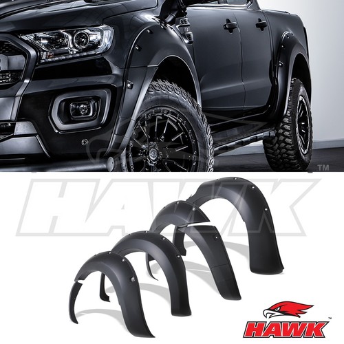 BLACK WIDE WHEEL ARCH FENDER FLARE BODY KIT FOR FORD RANGER T7 T8 2015 ...