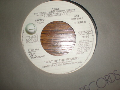 Asia 45 Heat Of The Moment GEFFEN PROMO | eBay