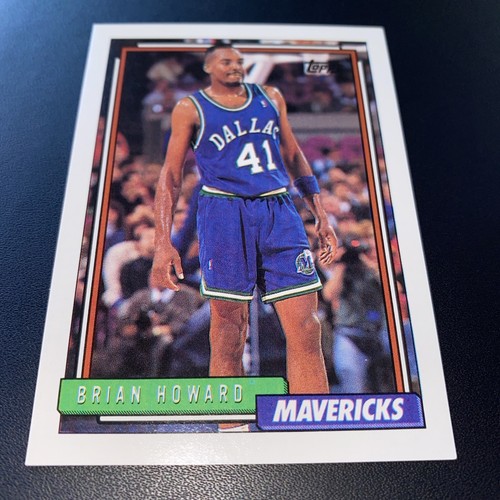 1992-93 Topps Dallas Mavericks Basketball Card #385 Brian Howard Rookie ...