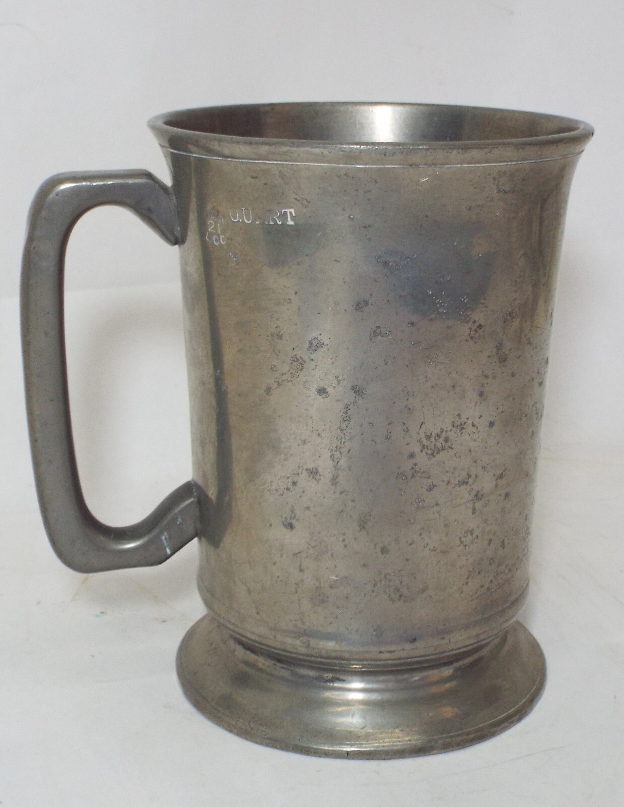 Old Antique PEWTER English Large QUART Mug MEASURING TANKARD | eBay