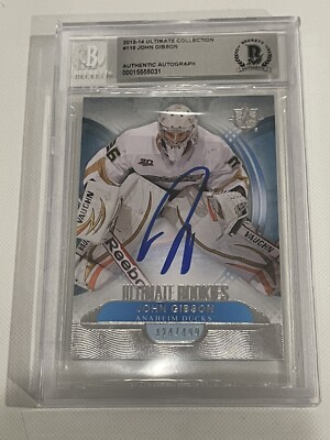 John Gibson Signed Ultimate Collection Card IP RC Slabbed Beckett BAS ...