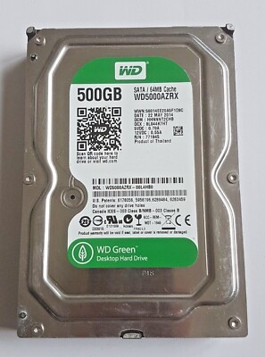 500 GB SATA Western Digital WD5000AZRX-00L4HB0 5400rpm 64MB HDD 3,5 ...