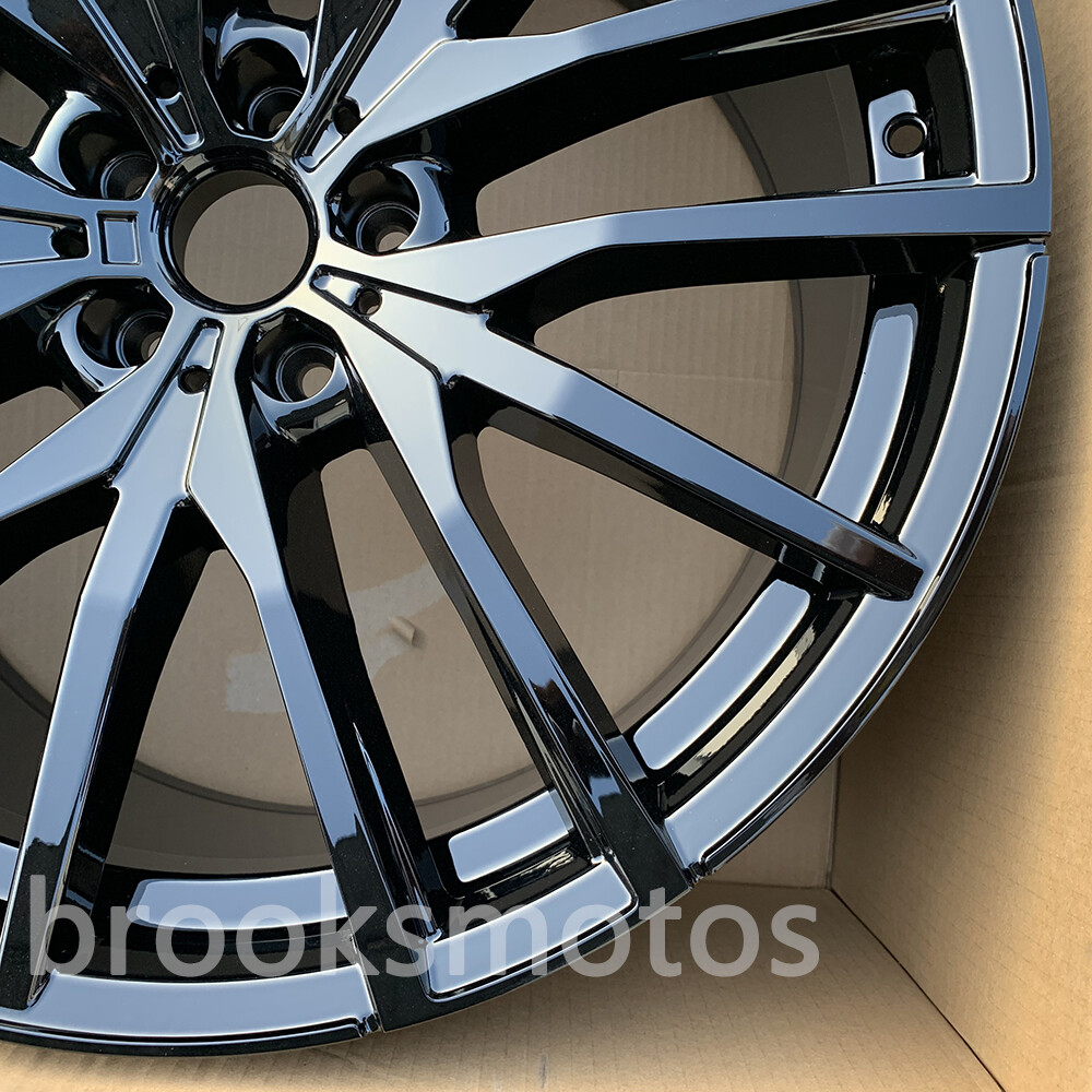 22" NEW GLOSS BLACK STYLE FORGED WHEELS RIMS FIT 2019+ BMW X3 X4 742 ...