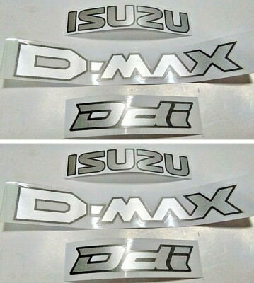 Isuzu DMAX pickup sticker decals logo side emblem fender 2 set "ISUZU D ...