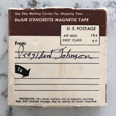 Ray Scherer Lyndon Johnson Vietnam Speech Dejur Magnetic Audio Tape ...