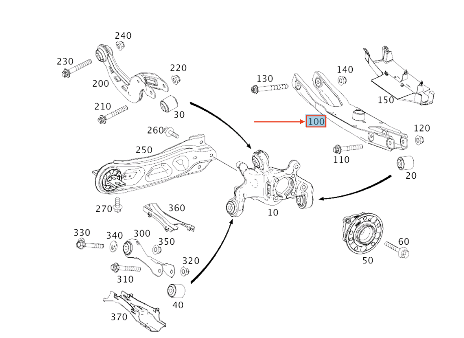 MB B W242 Hinterachse Querlenker Querlenker Federlenker A2473523700 NEU ORIGINAL | eBay