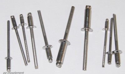 50 Blindnieten Senkkopf ISO 15984 Edelstahl VA 3mm 3,2mm 4mm 4,8mm 5mm ...
