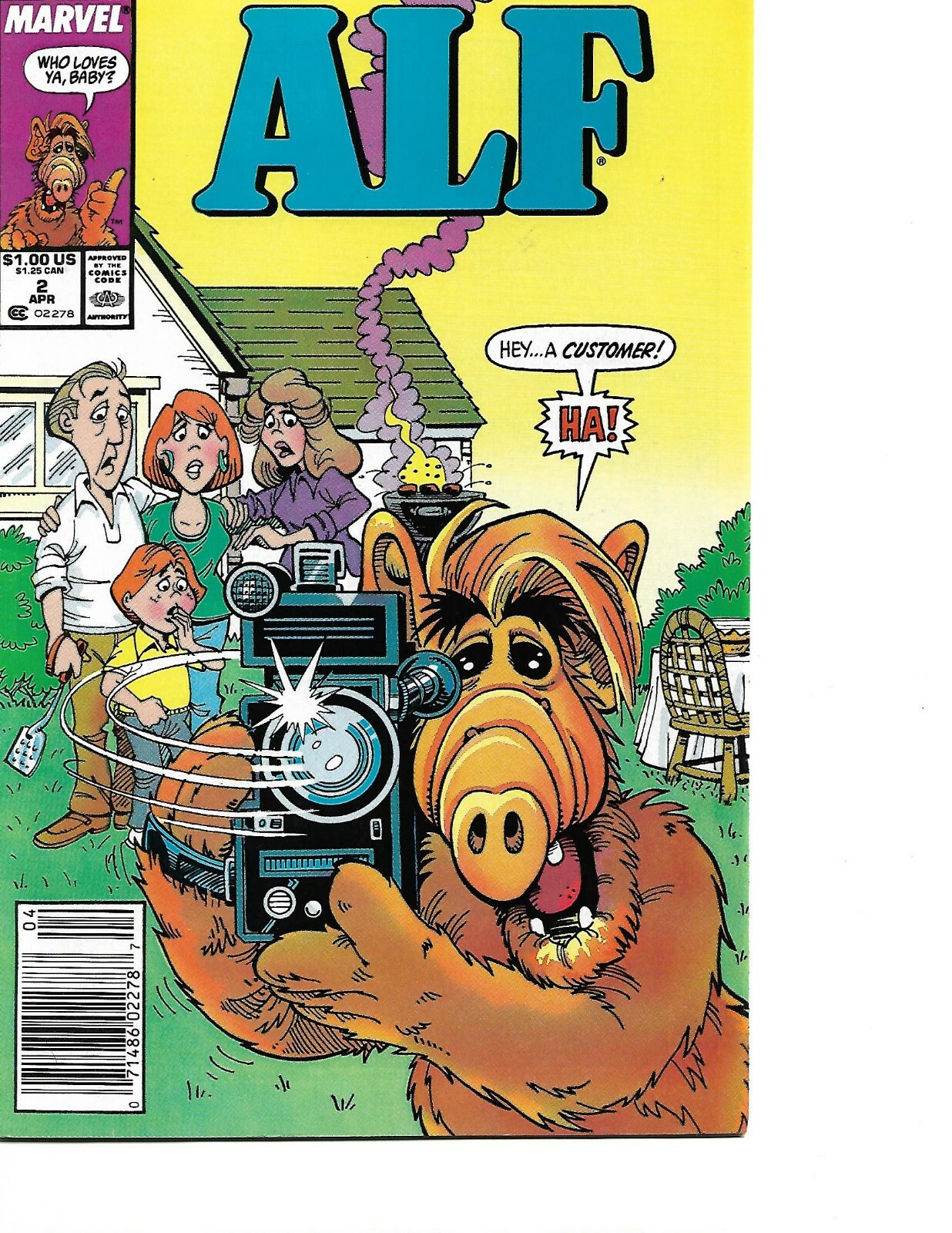 ALF Volume 1 Number 2 April 1988 Marvel Comics Group First Printing | eBay