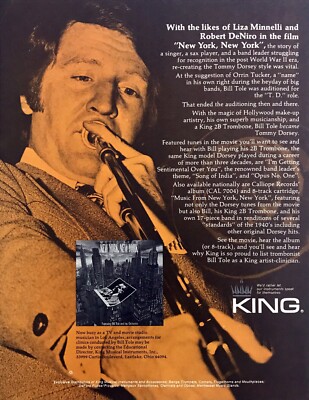 1977 Trombonist Bill Tole as Tommy Dorsey photo King Trombone vintage ...