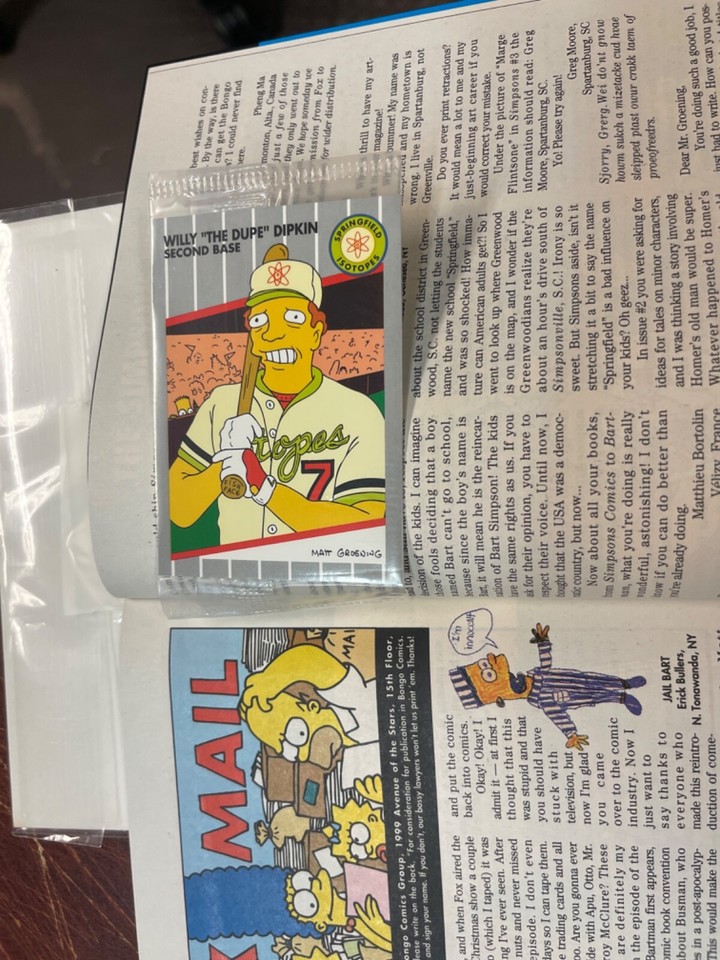 Simpsons Comics # 4 NM- Bongo Comic Book with Card Homer Bart Lisa ...