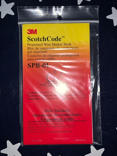 NEW 3M - 7010400625 - 3M ScotchCode Pre-Printed Wire Marker Book SPB-01 (1EA) | eBay