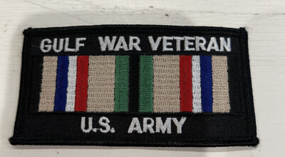 GULF WAR VETERAN U S ARMY with Service Ribbon PATCH - Color - Veteran ...