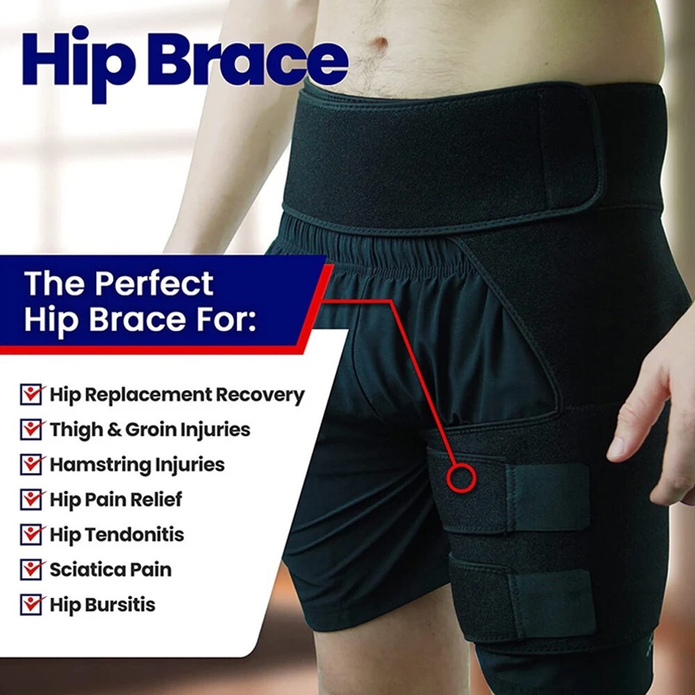 Hip Brace Compression Groin Support Wrap for Sciatica Pain Relief Thigh ...