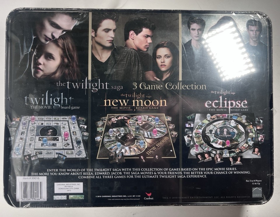 Twilight Saga 3 Game in Collector Tin New Sealed Twilight New Moon ...