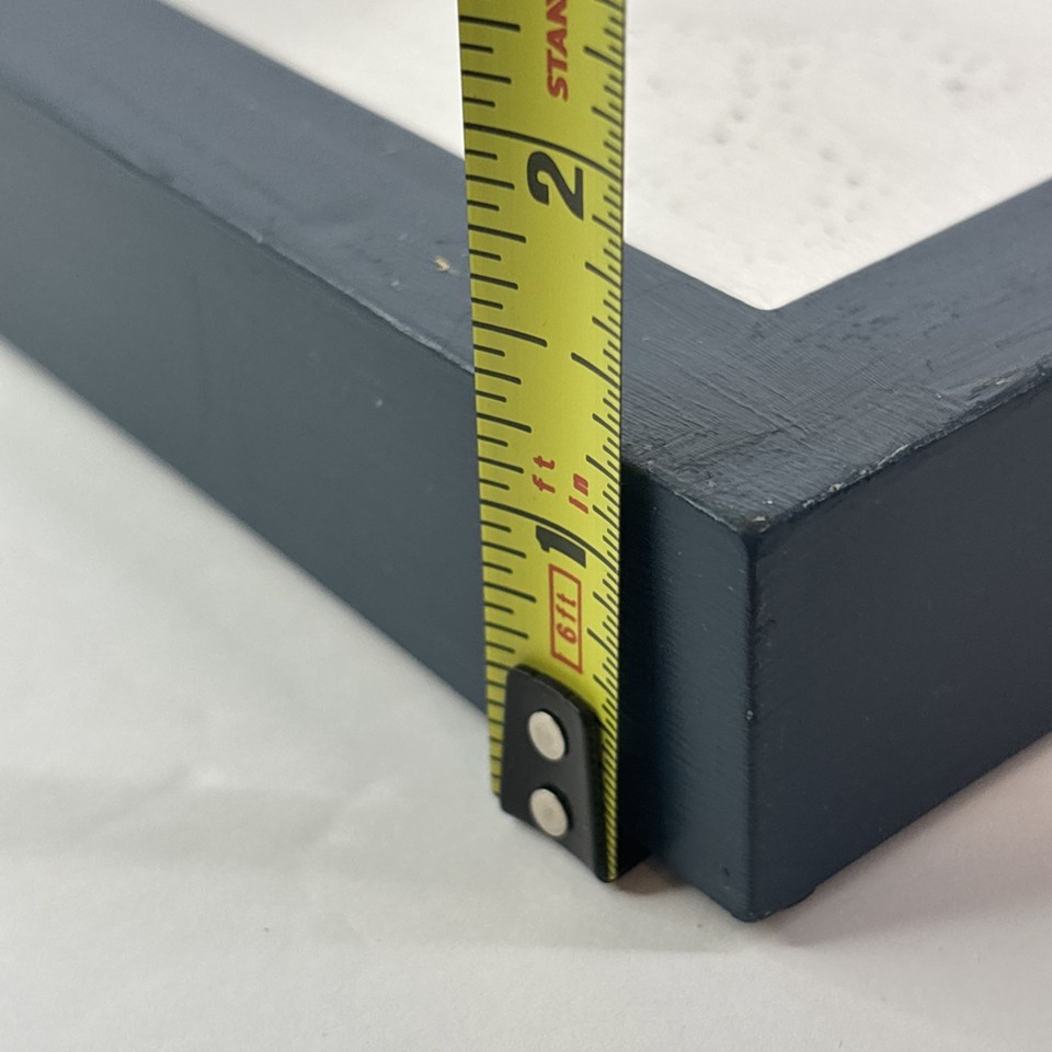 Rustic Punch Tin Cross Embossed Blue Frame Picture Wall Art 8" x 9.5 ...