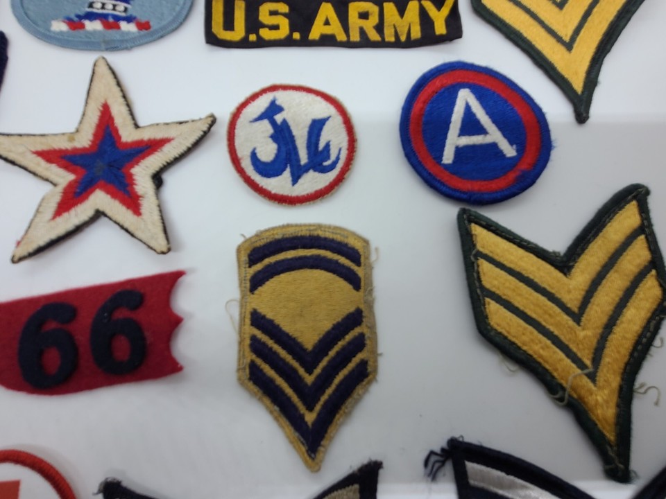 Vintage WWII U.S. Army Military Lot of 23 Original Uniform Patches | eBay