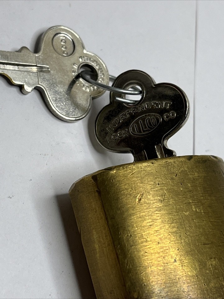 Vintage Corbin Cabinet Lock CCL Brass Padlock With 2 Keys Working | eBay