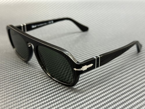 PERSOL PO3369S 95 31 Black Green Unisex 56 mm Sunglasses | eBay