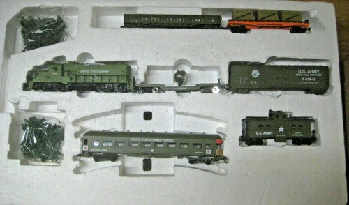 HO MILITARY TRAIN SET #MRR-030321-1 GP-20 LOCO WITH 6 CARS US ARMY ...