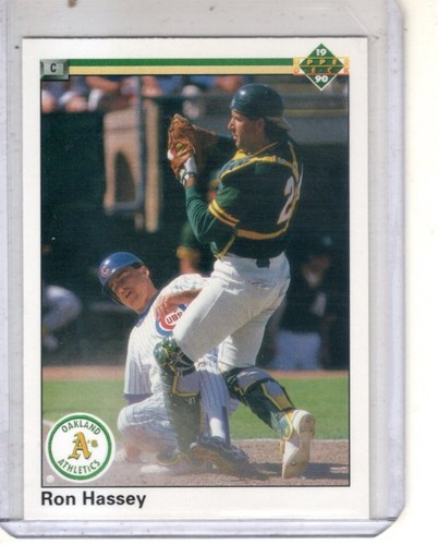 1990 Upper Deck # 195 Ron Hassey Oakland Athletics baseball card | eBay