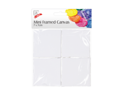 4 X BLANK ARTIST CANVAS WHITE STRETCHED MINI FRAMED SMALL ART CRAFT 7CM ...