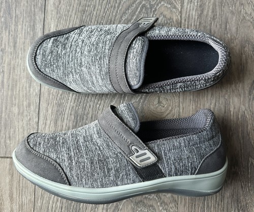 OrthoFeet Women's Soft Orthotic Shoes Size 7.5 D Wide Arch Support Gray ...