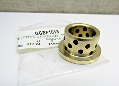 Misumi GGBF16-15 16mm ID X 22mm OD X 15mm Flanged Brass Graphite ...