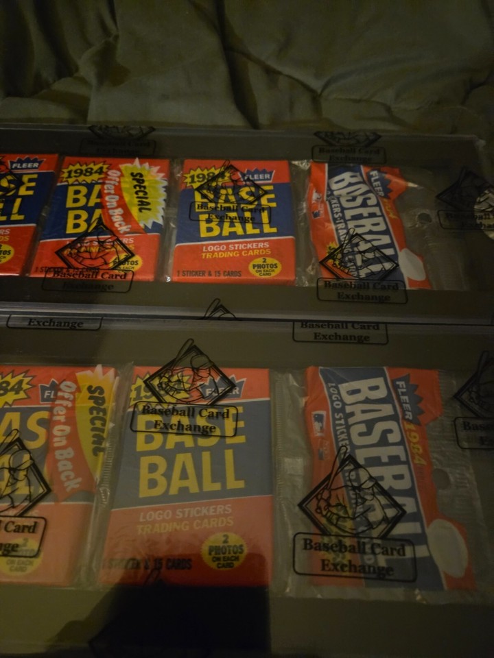 lot of (4) fleer BBCE sealed BASEBALL rack packs (2) 1982 & (2) 1984 ...