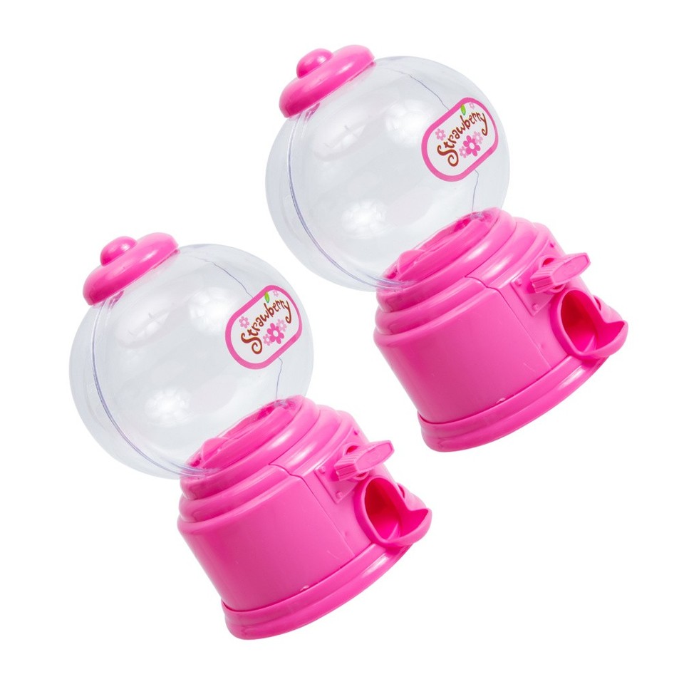 2pcs Plastic Gumball Machines Toys Mini Candy Dispenser Machines Party ...