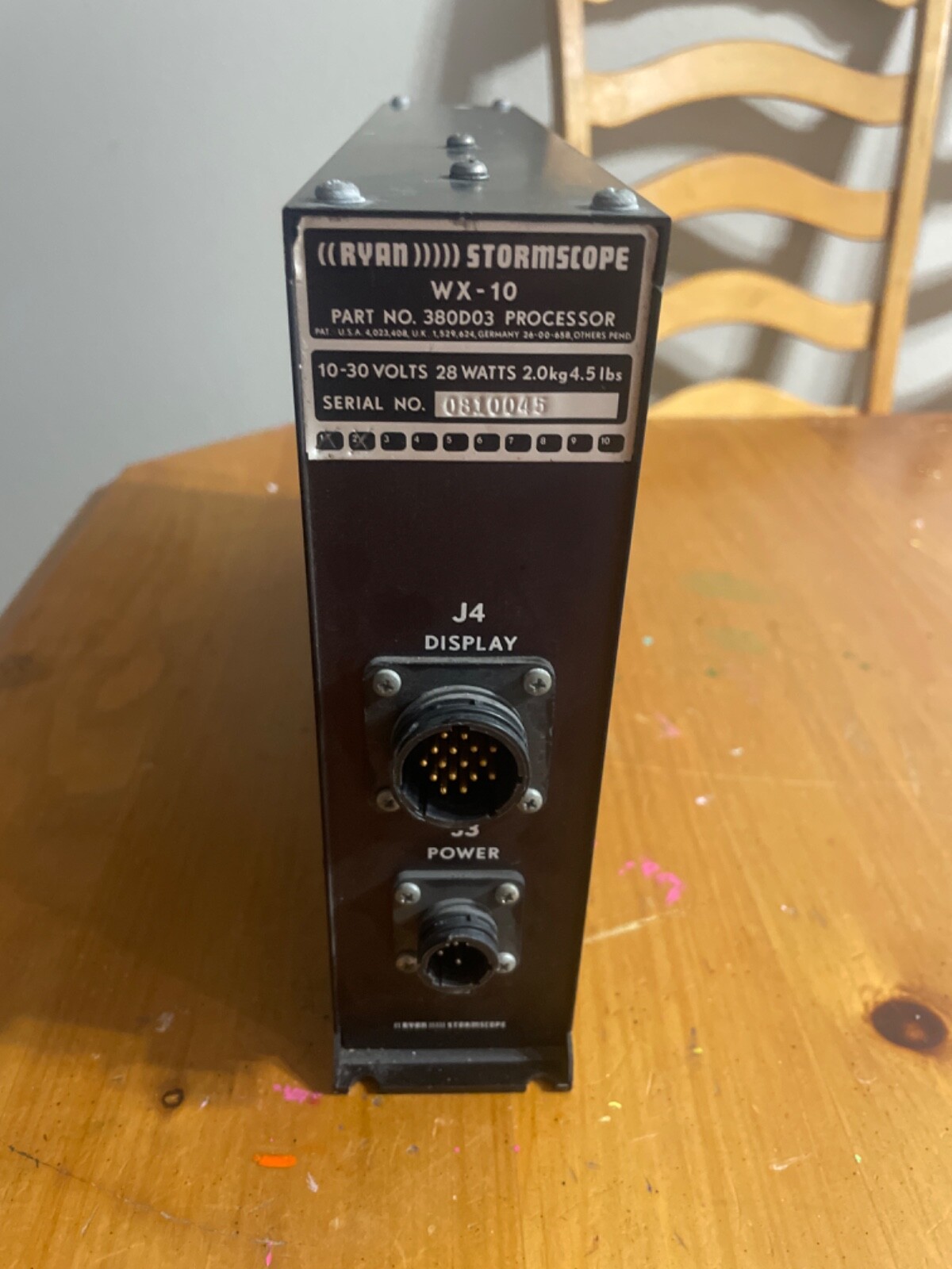 380D03 Ryan Stormscope WX-10 Processor Unit with Tray and Modifications ...